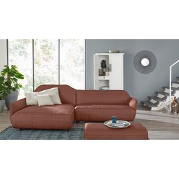 Ecksofa, B:298cm H:91cm T:164cm, braun, CREATION BY ROLF BENZ, Luxus-Microfaser (100% Polyester), Wohnzimmer, Sofas, "CR.480, Designecksofa, L-Form",