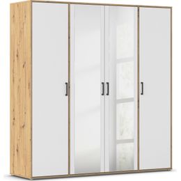 Dreht&uuml;renschrank Rauch, B:187cm H:194cm T:53cm, wei&szlig;, Holzwerkstoff, Schr&auml;nke, "Kleiderschrank Schrank Garderobe W&auml;scheschrank VOYAGER", mit modernen