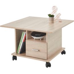 Couchtisch Stolkom, H:45cm, braun, Wohnzimmer, Tische, "Activio", rollbar, Tisch mit Schubkasten