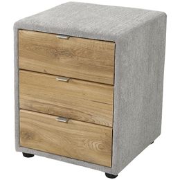 Jockenh&ouml;fer Nachtkonsole, B:42,5cm H:53cm T:45cm, grau, JOCKENH&Ouml;FER GRUPPE, Sideboards, "Lia", Nachttisch mit 3 Schubladen