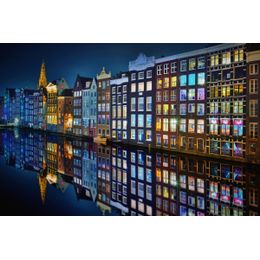 papermoon Fototapete "Photo-Art JUAN PABLO DE, AMSTERDAM SPIEGEL", B/L: 3,5m x 2,6m, Bahnen: 7 Stk., bunt, Schlafzimmer, Tapeten