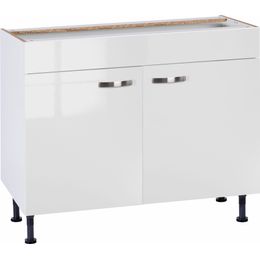 Sp&uuml;lenschrank KOCHSTATION, B:100cm H:87cm T:58,4cm, wei&szlig;, K&uuml;che, Schr&auml;nke, "KS-Cara", Breite 100 cm