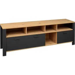 M&auml;usbacher Lowboard M&Auml;USBACHER, B:193cm H:62cm T:44cm, schwarz, Sideboards, "Nele", Breite 193 cm