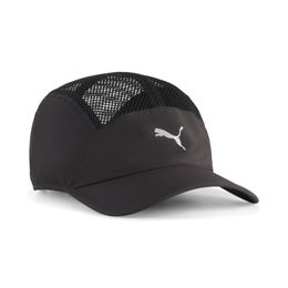 Flex Cap Puma "5-Panel-Cap mit Visor Erwachsene", Gr. onesize, schwarz, 100% Polyester, bedruckt, Caps