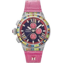 Haemmer Germany Damen Chronograph "GLORIOUS", rosa, Armbanduhren, Quarzuhr, Damenuhr, Datum, Stoppfunktion, Saphirglas, Lederarmband