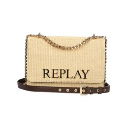 Replay Damen Umh&auml;ngetasche "Replay Taschen Lederimitat", beige, Lederimitat, Taschen