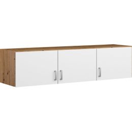 Schrankaufsatz Rauch, B:136cm H:39cm T:54cm, wei&szlig;, Holzwerkstoff, Schlafzimmer, M&ouml;belaufs&auml;tze, "Bremen"