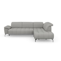 Sit & More Ecksofa SIT & MORE, B:272cm H:79cm T:220cm, silber, Wohnzimmer, Sofas, "Cool L-Form", wahlweise mit Kopfteilverstellung und Vorziehsitz, motorisch