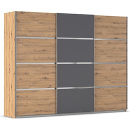 Kleiderschrank Rauch, B:271cm H:210cm T:62cm, grau, Holzwerkstoff, Kinderzimmer, Schr&auml;nke, "Schwebet&uuml;renschrank OTTO ́s Choice Garderobe Schrank TOP