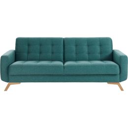 3-Sitzer, B:222cm H:87cm T:89cm, braun, exxpo - SOFA FASHION, Vintage (100% Polyester);Webvelours (100% Polyester), Sofas, "Fiord, aktuelles Design,