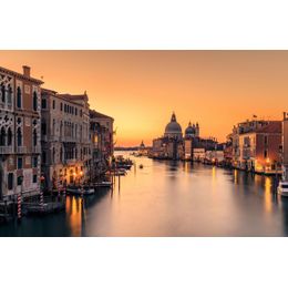 papermoon Fototapete "Photo-Art ERIC ZHANG, MORGENGRAUEN AN VENEDIG", B/L: 4m x 2,6m, Bahnen: 8 Stk., bunt, Schlafzimmer, Tapeten