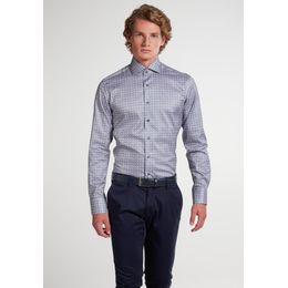 Eterna Herren Langarmhemd "SLIM FIT", grau, Gr. 44, Twill, 100% Baumwolle, Hemden, NON IRON (b&uuml;gelfrei)
