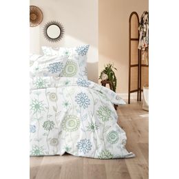 Bettw&auml;sche Primera, bunt, Feinbiber, Obermaterial: 100% Baumwolle, Bettw&auml;sche, "Feinbiber-Bettw&auml;sche Frida", mit fr&ouml;hlichem Blumenmuster