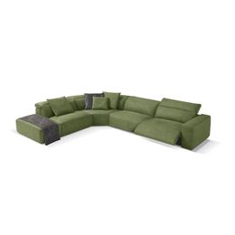 Ecksofa Egoitaliano, B:378cm H:95cm T:282cm, gr&uuml;n, Wohnzimmer, Sofas, "Beverly, extravangantes Designsofa mit erstklassigem Sitzkomfort", wahlweise