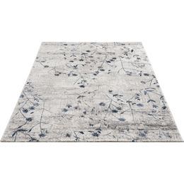 Teppich Astra, B:80cm H:9mm L:150cm, blau, Kunstfaser, Wohnzimmer, Teppiche, "Noa 211", weiche softe Haptik, Wohnzimmer