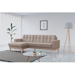 Sit & More Ecksofa SIT & MORE, B:279cm H:90cm T:167cm, grau, 100% PES, Wohnzimmer, Sofas, "Lavida L-Form", wahlweise mit Kippfunktion und Bettkasten