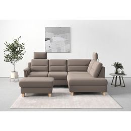 Sit & More Ecksofa SIT & MORE, B:251cm H:90cm T:187cm, grau, Wohnzimmer, Sofas, "Far&ouml; L-Form", inklusive Federkern, wahlweise mit Bettfunktion und Bettkasten