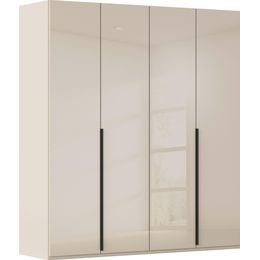 Dreht&uuml;renschrank Rauch, B:201cm H:223cm T:60cmbeige, glas beige (champagner), griffe schwarz, Holzwerkstoff, Schr&auml;nke, "Kleiderschrank Schrank
