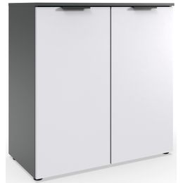Kommode wimex, B:81cm H:92cm T:41cm, wei&szlig;, Spanplatte, Sideboards, "Level by fresh to go", 2-t&uuml;rig mit soft-close Funktion, 81cm breit, 92cm hoch