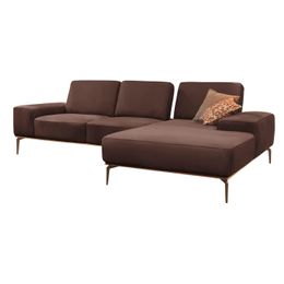 Ecksofa W.Schillig, B:279cm H:88cm T:178cm, braun, Longlife Xtra-Leder Z73: Naturwalkleder der Luxusklasse aus den erlesensten Rohh&auml;uten. Hautst&auml;rke