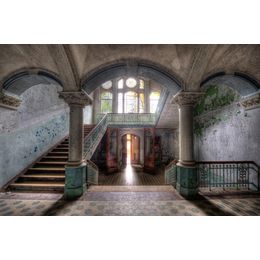 papermoon Fototapete "Lost Space Beelitz", B/L: 3,5m x 2,6m, Bahnen: 7 Stk., bunt, Wohnzimmer, Tapeten