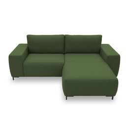 Ecksofa, B:242cm H:87cm T:160cm, gr&uuml;n, LOOKS by Wolfgang Joop, 100% Polyester, Wohnzimmer, Sofas, "Looks VI L-Form", gerade Linien, in 2