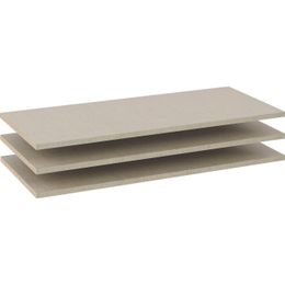 Einlegeboden Rauch, B:79cm H:2,2cm T:50cmleinenoptik hell, Holzwerkstoff, Einlegeb&ouml;den, "Zubeh&ouml;r f&uuml;r Rauch-Schr&auml;nke ORANGE/BLACK", 3er-Set Breite 79