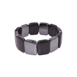 Firetti Damen Armband "Schmuck Geschenk Armschmuck Armkette Farbstein H&auml;matit Onyx", 20cm, Silikon Stein, schwarz, Silikon, Stein, Armb&auml;nder, Made in