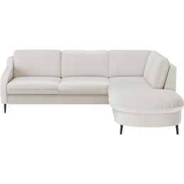Sit & More Ecksofa SIT & MORE, B:257cm H:90cm T:239cm, wei&szlig;, 100% Polyester, Wohnzimmer, Sofas, "Soul L-Form", wahlweise mit Bettfunktion und Bettkasten oder