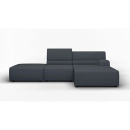 Ecksofa Egoitaliano, B:287cm H:80cm T:98cm, grau, 100% Polyester. Wasserabweisende Mikrofaser., Wohnzimmer, Sofas, "Babouche, Designsofa mit