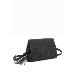 Vivance Damen Umh&auml;ngetasche "Clutch", schwarz, Materialmix, Strukturmuster, unifarben, Taschen, Handtasche,Schultertasche,Tragetasche,Crossbody Bag,