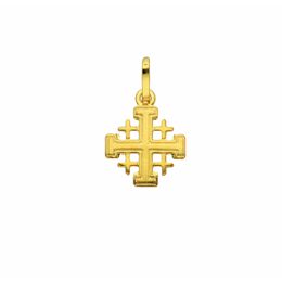 Adelia&acute;s ADELIA ́S Damen Kettenanh&auml;nger "Damen & Herren 585 Gold Kreuz Anh&auml;nger Jerusalem", Damen, Gelbgold 585 Gold, gold, Gelbgold 585, Gold,
