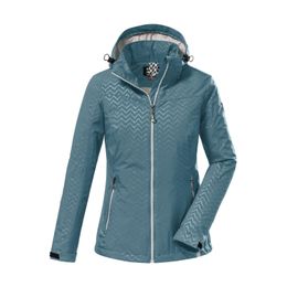 Killtec Damen Softshelljacke "KOS 176 WMN SFTSHLL JCKT", blau, Gr. 36, Oberstoff: Oberseite: 100% Polyester (recycelt), R&uuml;ckseite: 100% Polyester,