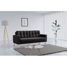 Sit & More 3-Sitzer SIT & MORE, B:215cm H:90cm T:97cm, grau, 100% PES, Sofas, "Lavida"