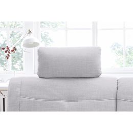 Sit & More Kopfst&uuml;tze SIT & MORE, B:50cm H:25cm T:10cm, silber, Luxus-Microfaser (100% Polyester);Struktur (100% Polyester);Luxus-Microfaser ALTARA NUBUCK (100%
