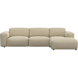Ecksofa FLEXLUX, B:284cm H:73cm T:171cm, beige, 100% Polyester, Wohnzimmer, Sofas, "Lucera bequem und komfortabel durch hochwertigen Sitzaufbau,