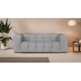 3-Sitzer, B:229cm H:75cm T:110cm, grau, LeGer Home by Lena Gercke, 100% Polyester, Sofas, "TALISHA Designersofa, moderne Steppung, Ma&szlig;e B/T/H: