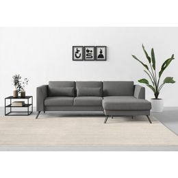Sit & More Ecksofa SIT & MORE, B:262cm H:88cm T:171cm, grau, Wohnzimmer, Sofas, "Lindholm L-Form", mit Sitztiefenverstellung und Federkern