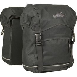 Fahrradtasche "Doppel Travel 50 Liter", B/H/T: 32cm x 42cm x 19cm, schwarz, GREENLANDS BICYCLE BAGS, Taschen, mit Regenh&uuml;lle