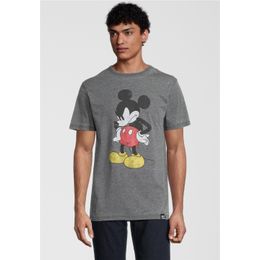 Recovered Damen T-Shirt "Disney Mickey Mouse Madface", grau, Gr. S, bedruckt, 100% Baumwolle, Shirts, im zeitlosen Design