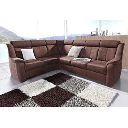 Sit & More Ecksofa SIT & MORE, B:261cm H:98cm T:211cm, braun, Altara Nubuck, Luxus-Microfaser (100% Polyester;PRIMABELLE-Microfaser, Luxus-Microfaser (100%