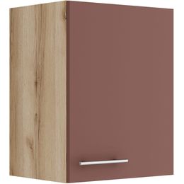 H&auml;ngeschrank Optifit, B:45cm H:57,6cm T:34,6cm, rot, Holzwerkstoff, K&uuml;che, Schr&auml;nke, "Bella", Breite 45 cm, 1 T&uuml;r, 1 Einlegeboden
