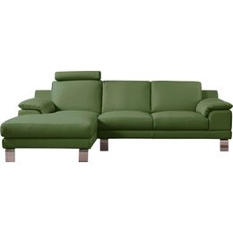 Ecksofa Egoitaliano, B:236cm H:84cm T:152cm, gr&uuml;n, Leder CAREZZA (echtes Rindsleder) ist ein Naturleder, dass die urspr&uuml;nglichen Eigenschaften der