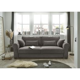 Schlafsofa, B:250cm H:95cm T:125cm, braun, ED EXCITING DESIGN, 92% Polyester, 8% Nylon, Jugendzimmer, Sofas, "Angelina", mit Bettkasten & 4 Zierkissen