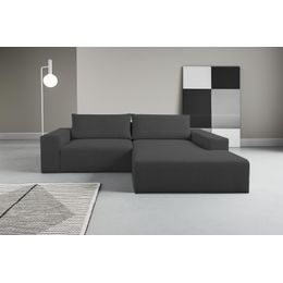 Ecksofa WERK2, B:262cm H:83cm T:188cmanthrazit, 100% Polyester, Wohnzimmer, Sofas, "Rio, elegant & bequem, Breite 262 cm, L-Form", Puristisches