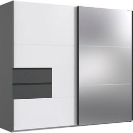 Schwebet&uuml;renschrank wimex, B:250cm H:216cm T:65cm, wei&szlig;, Holzwerkstoff, Schr&auml;nke, "Palermo by fresh to go", integrierte Schubladen in der Front mit