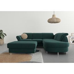 Sit & More Ecksofa SIT & MORE, B:250cm H:78cm T:212cm, gr&uuml;n, Webstoff (100% Polyester);Struktur weich (90% Polyester, 10% Polyamid);Luxus-Micofaser Euphoria