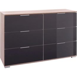 Schubkastenkommode wimex, B:130cm H:83cm T:41cm, braun, Sideboards, "Easy", mit Glas- oder Spiegelfront