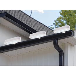 N&auml;ve LED Solarleuchte N&Auml;VE, B:11,1cm H:5,4cm L:20cm, wei&szlig;, Garten, Leuchten, "Garden Light", 3er Set Dachrinnenleuchte wei&szlig; inkl. Halterung,