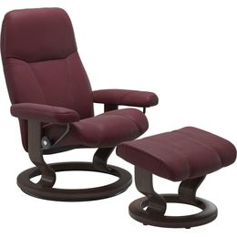 stressless Relaxsessel "Consul" Set, Relaxsessel mit Hocker, mit Hocker, mit Classic Base, Gr&ouml;&szlig;e M, Gestell Wenge